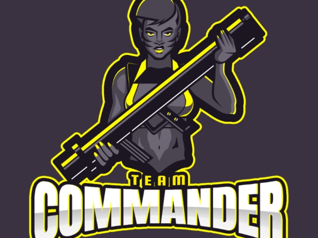 Placeit - Team Logo Maker with a Female Commander Character Illustration