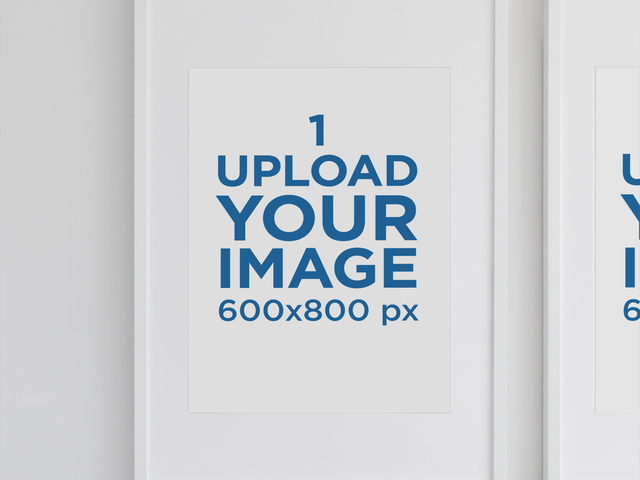 Placeit - Art Print Mockup Featuring a White Background
