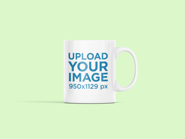Placeit - 11 oz Coffee Mug Mockup Featuring a Customizable Background