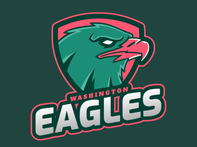 Placeit - Sports Team Logo Maker Featuring a Fierce Eagle Graphic