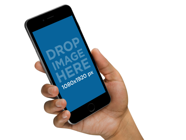 Placeit - iPhone 6 Plus Mockup Held by a Woman