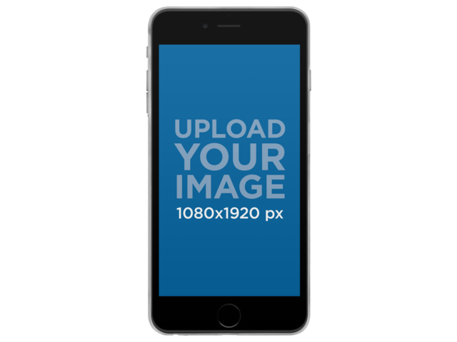 Placeit - iPhone Mockup in Vertical Position Over a Transparent Background