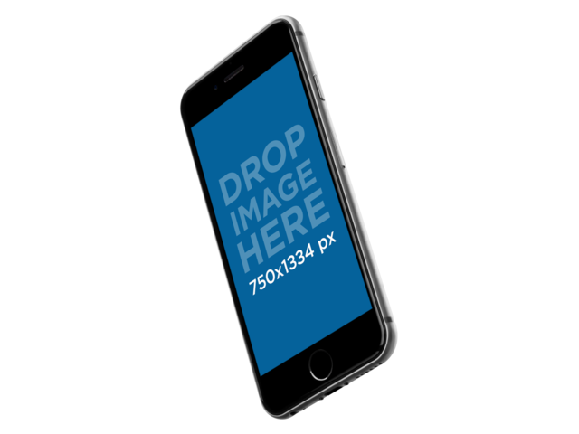 Placeit - iPhone 6s Mockup With Transparent Background in an Angle