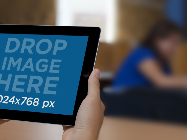 Placeit - iPad Mockup Template Featuring Kids Studying