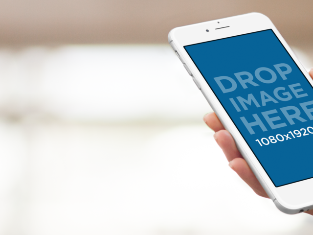 Placeit - Mockup of an iPhone 6s Held in an Angled Position