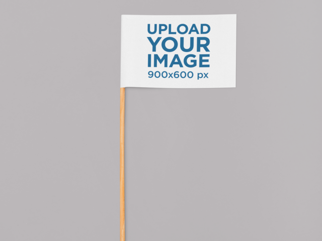 Placeit - Flag Mockup Featuring a Customizable Background