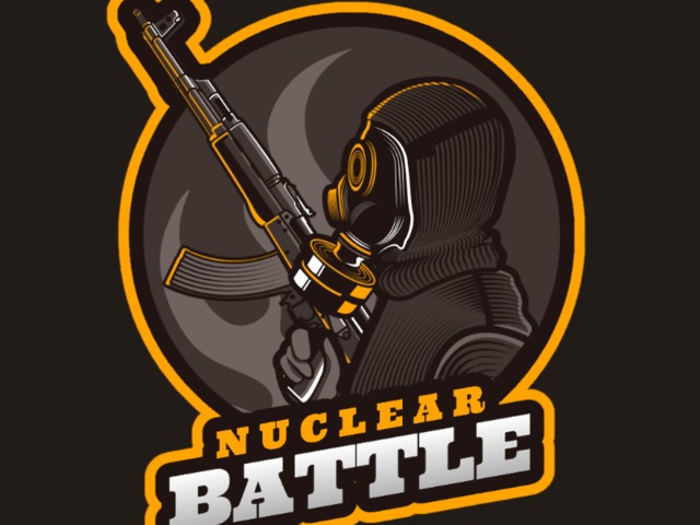 Placeit - Gaming Logo Maker Featuring an Armed Warrior with a Gas Mask