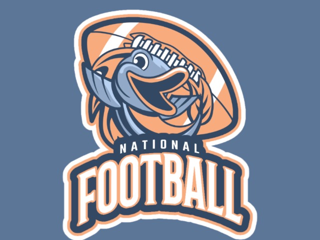 Placeit - Football Logo Maker Featuring a Fish Graphic