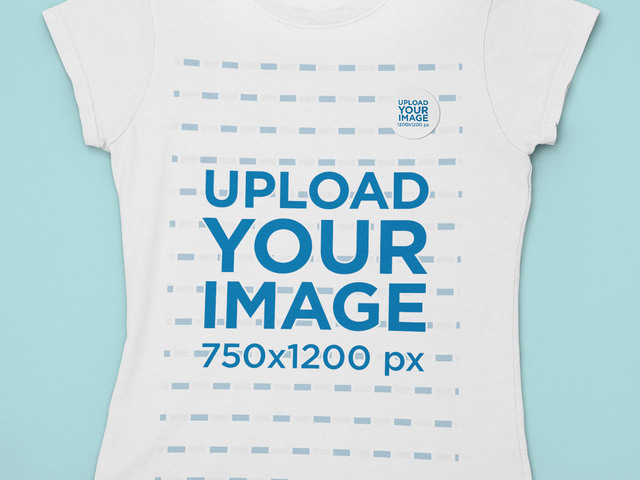 Placeit - Mockup of a Featuring a T-Shirt with a Sticker Placed on a ...