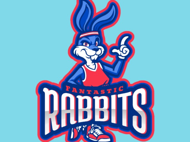 Placeit - Sports Logo Template Featuring a Bunny Character Graphic