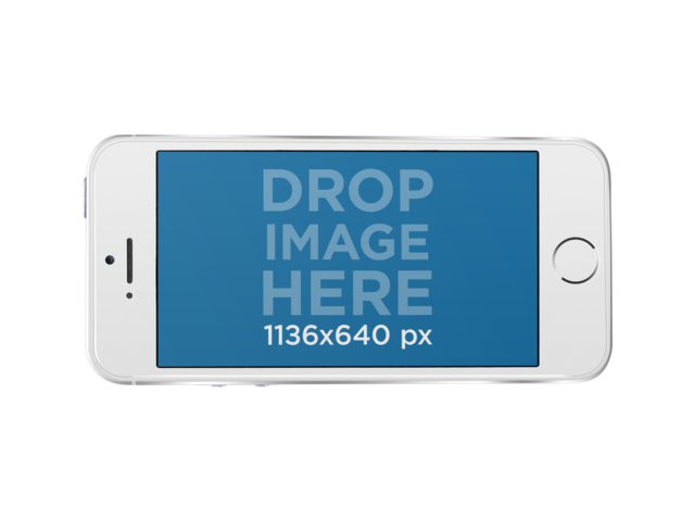 Placeit - iPhone SE PNG Mockup in Landscape Position