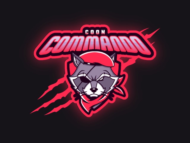 Placeit - Gaming Logo Maker Featuring a Bandit Raccoon Graphic