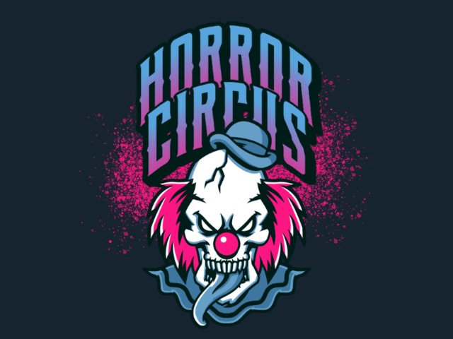 Placeit - Logo Creator with a Horrifying Circus Clown with Long Tongue