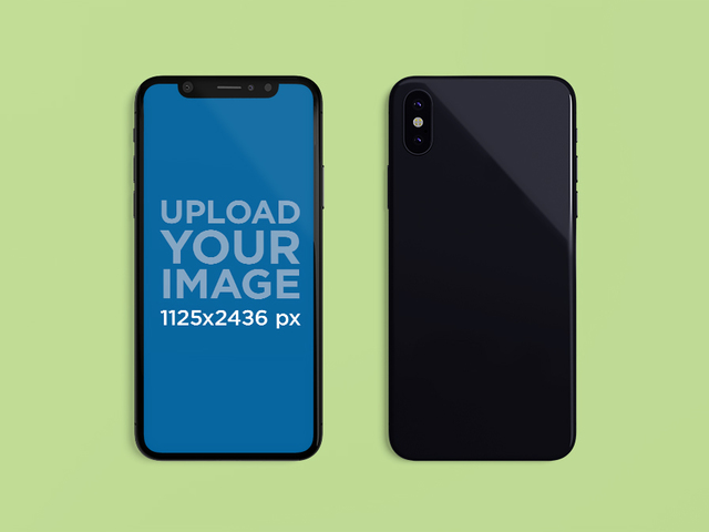 Placeit - Mockup of an iPhone X Lying Next to Another one Facing Down