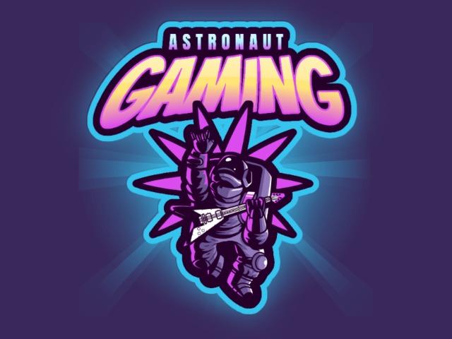 Placeit - Gaming Logo Maker Featuring a Rocker Astronaut