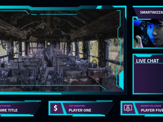 Placeit - Simple Twitch Overlay Design Template with a Futuristic Look