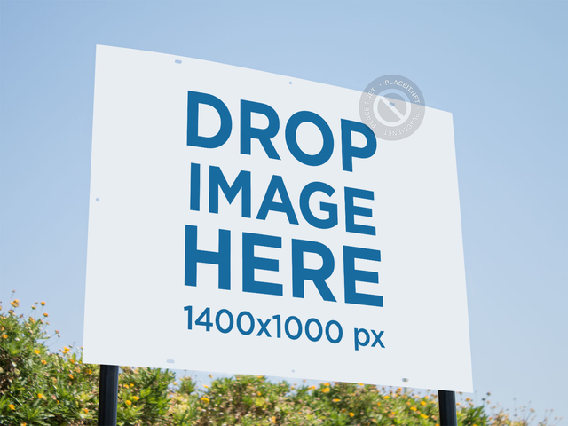 Placeit - Real Estate Lawn Sign Mockup Outdoors