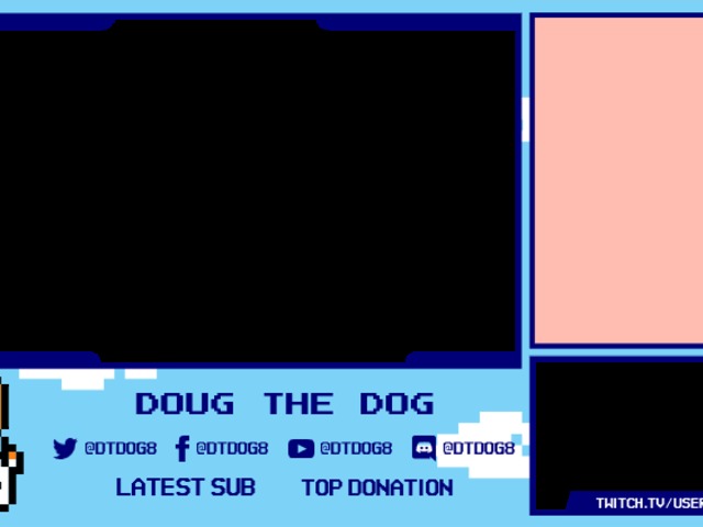 Placeit - OBS Stream Overlay Template Featuring 8-Bit Characters
