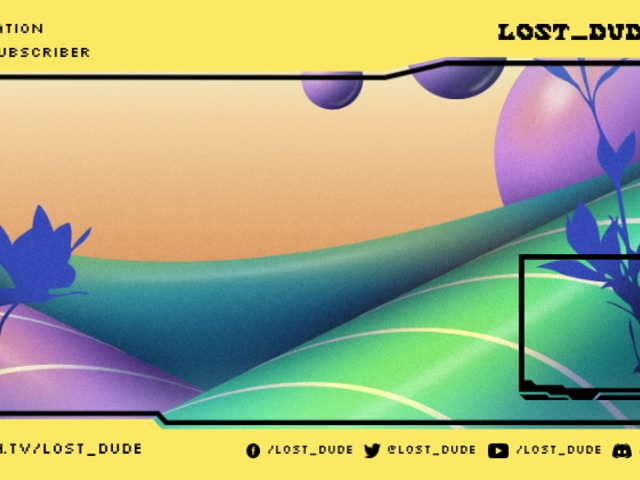 Placeit - Twitch Overlay Template Featuring a Trippy Natural Landscape ...