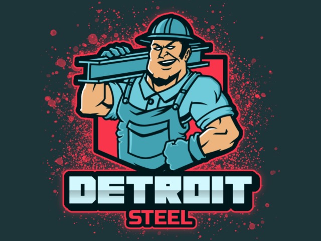 Placeit - Logo Template Featuring an Illustration of a Steel Worker