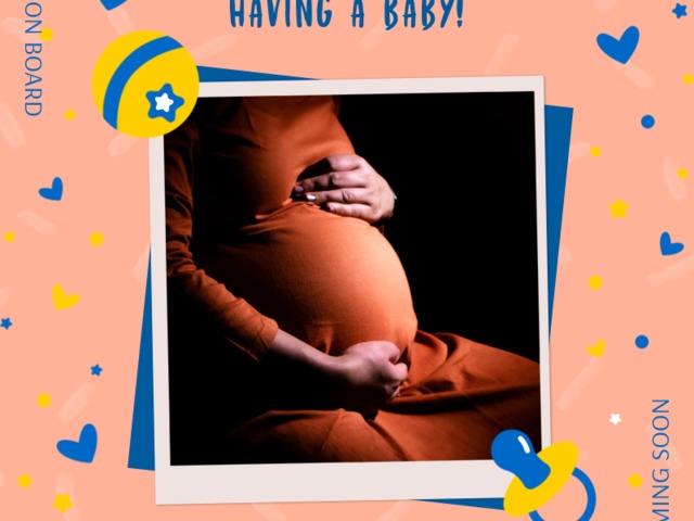 Placeit - Pregnancy Reveal Instagram Post Design Template Featuring a ...