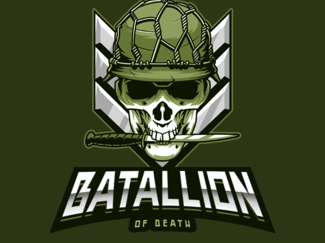 Placeit - Military-Themed Gaming Logo Template with a Skull Graphic