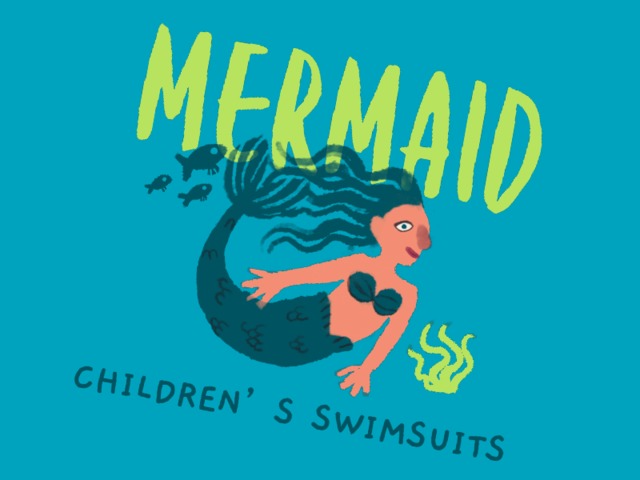 Placeit - Logo Template for a Kids' Swimsuit Store Featuring a Mermaid ...