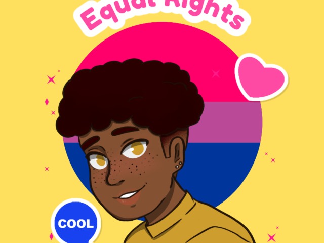 Placeit - LGBT Twitch Emote Logo Creator Featuring a Bisexual Character