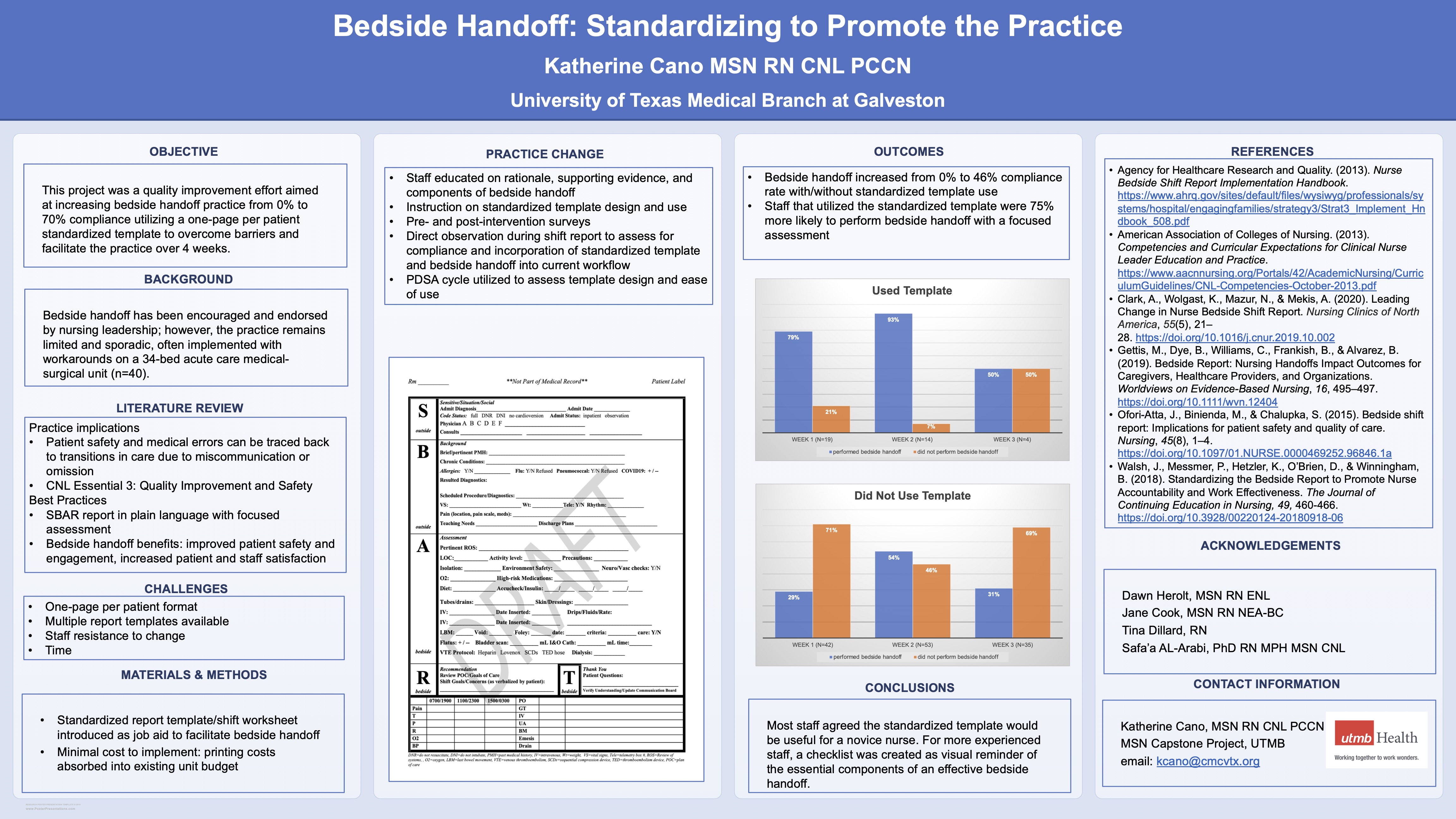 Poster 503: Bedside Handoff: Standardizing to Promote the Practice ...
