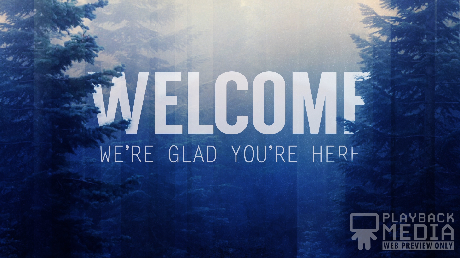 Calming Nature Blue Welcome Still Background