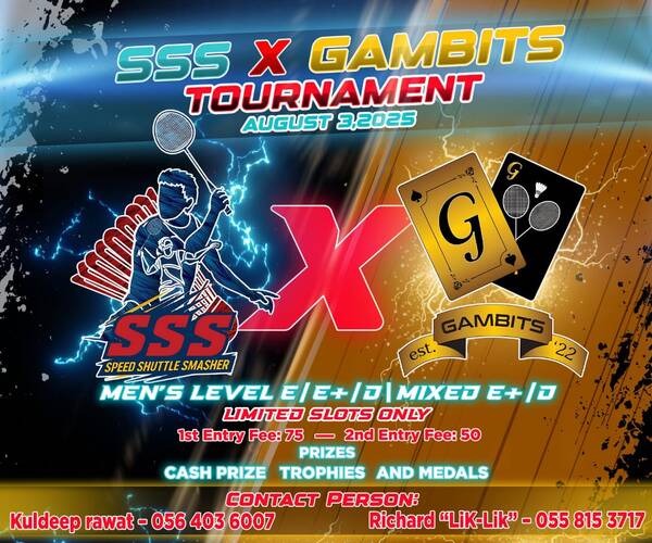 MIX DOUBLE - D - SSS V/s GAMBITS - Badminton Tournament | Playpass