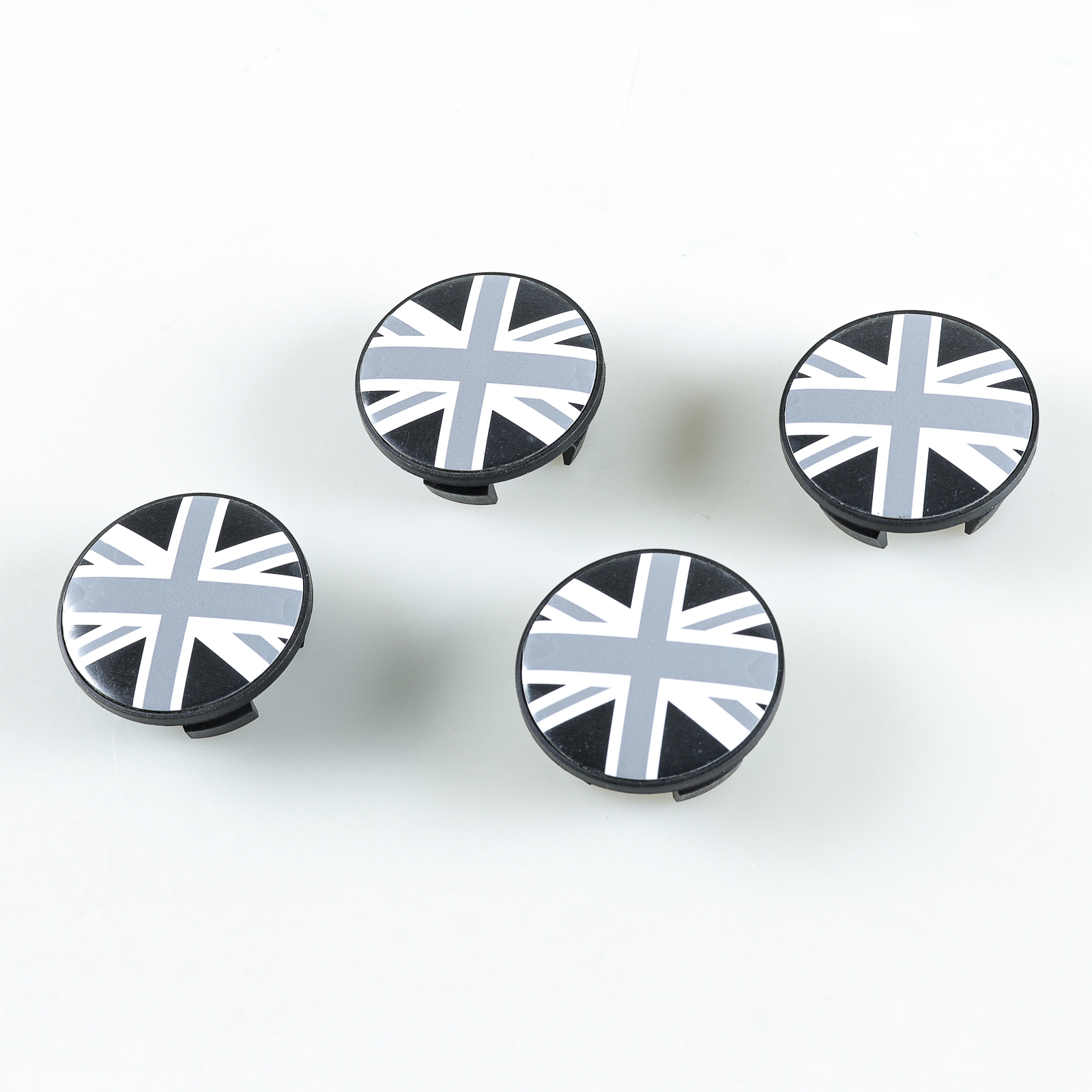 Black Union Jack Wheel Center Caps For MINI R50 R52 R53 R55 R56 R57 R58 ...