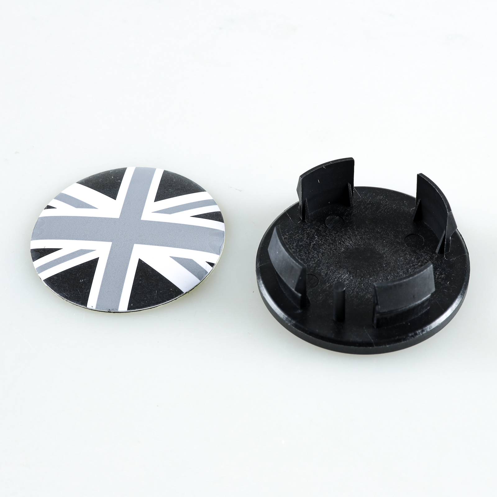 Black Union Jack Wheel Center Caps For MINI R50 R52 R53 R55 R56 R57 R58 ...