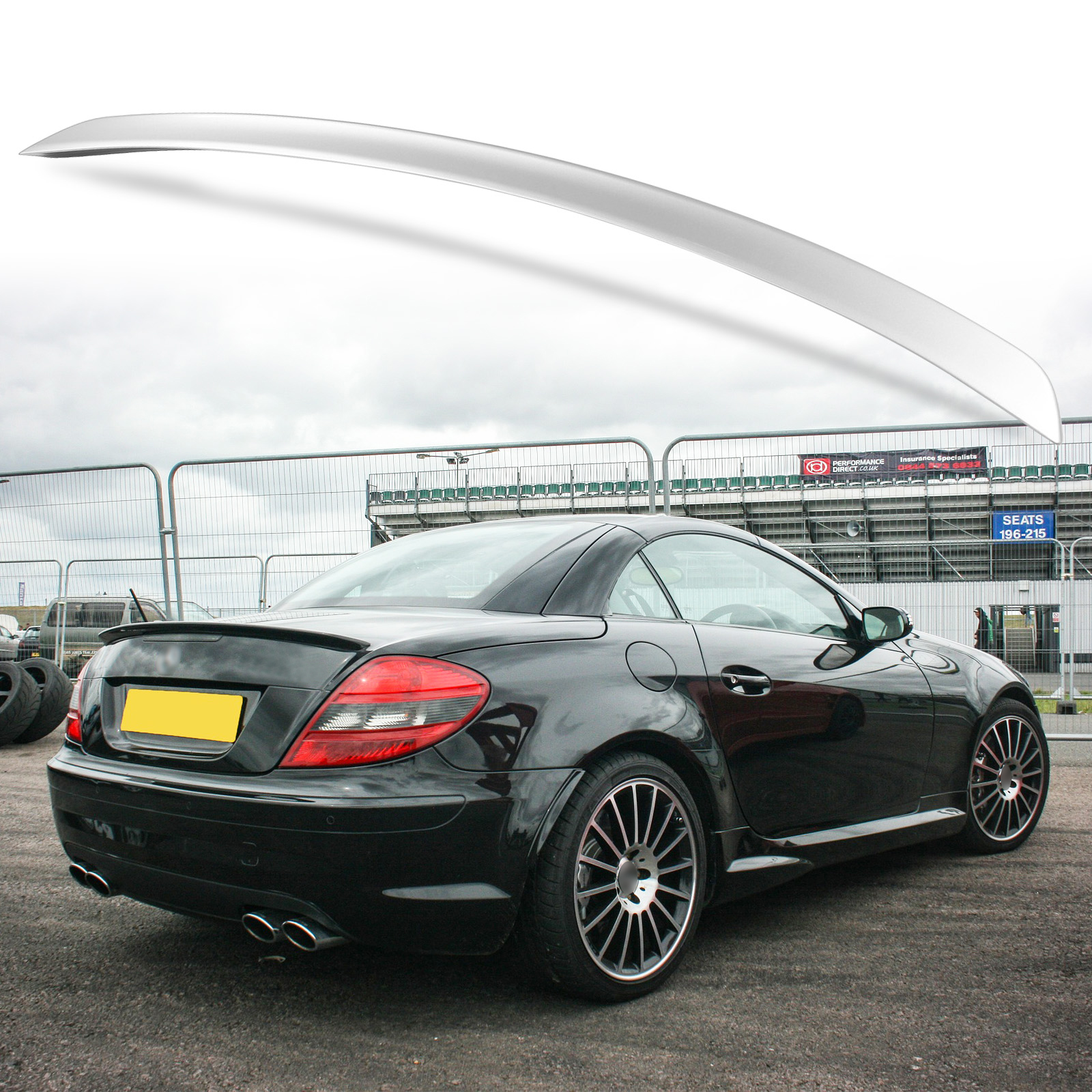 Painted Rear Boot ABS Spoiler For Mercedes Benz SLK R171 Iridium Silver ...