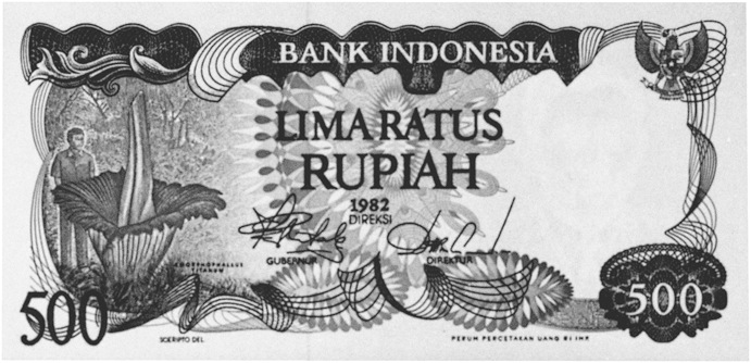 1982 Indonesia 500 Rupiah values and price guide