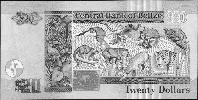 2003 Belize 20 Dollars values and price guide