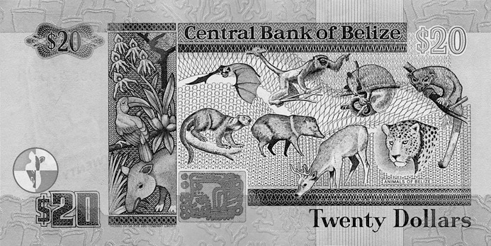 2003 Belize 20 Dollars values and price guide