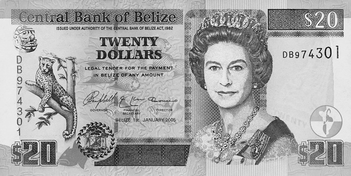 2003 Belize 20 Dollars values and price guide