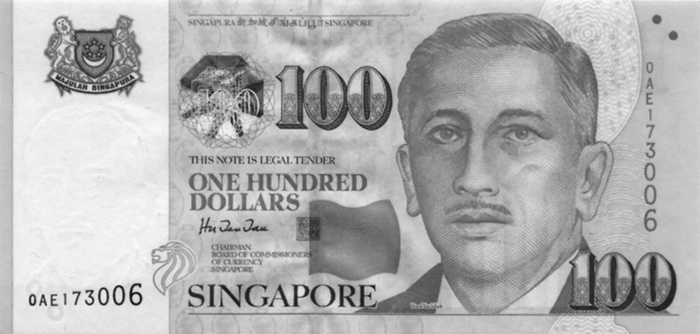1999 Singapore 100 Dollars values and price guide