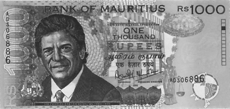 1999 Mauritius 1000 Rupees values and price guide