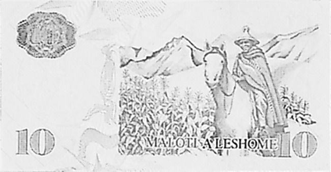 2000 Lesotho 10 Maloti values and price guide