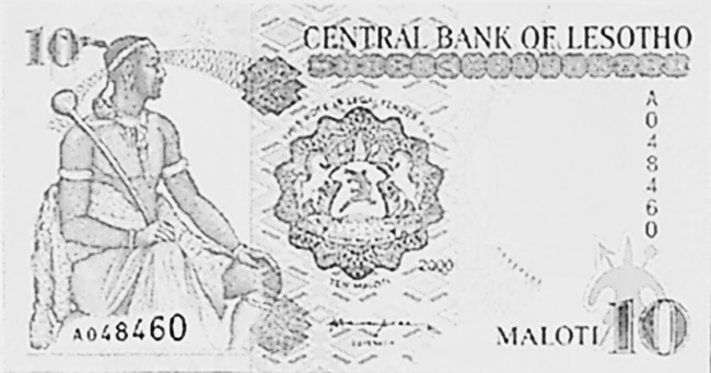 2000 Lesotho 10 Maloti values and price guide