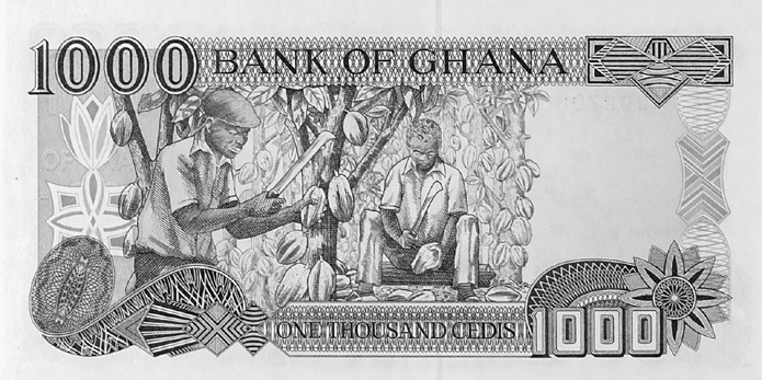 1996-1997 Ghana 1000 Cedis values and price guide