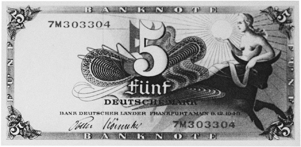 1948 Germany - Federal Republic 5 Deutsche Mark values and price guide