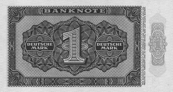 1948 Germany - Democratic Republic 1 Deutsche Mark values and price guide