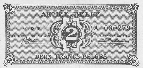 1946 Belgium 2 Francs values and price guide