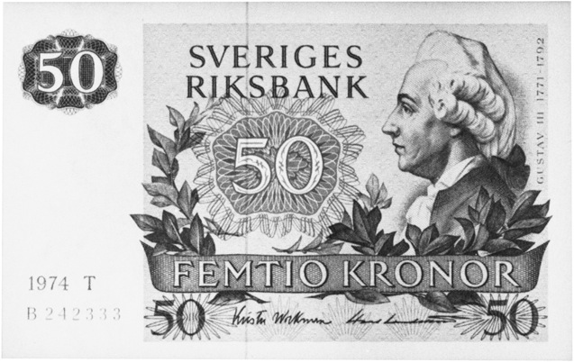 1965-1990 Sweden 50 Kronor values and price guide