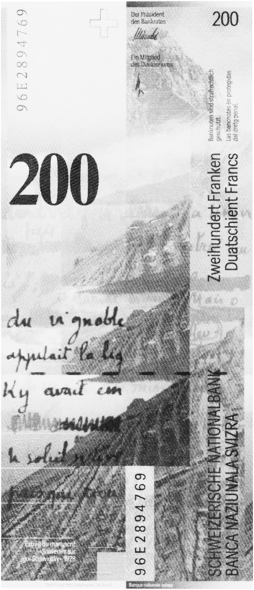 1997 Switzerland 200 Franken values and price guide