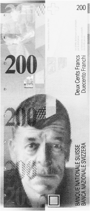 1997 Switzerland 200 Franken values and price guide