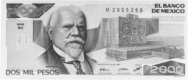 1985-1989 Mexico 2000 Pesos values and price guide
